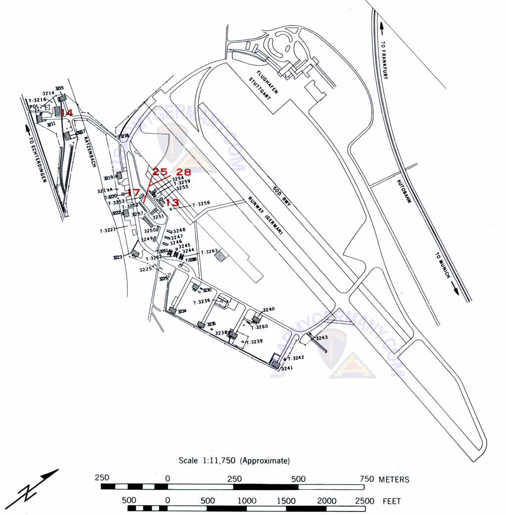 USAREUR Installation Maps - Echterdingen 1978
